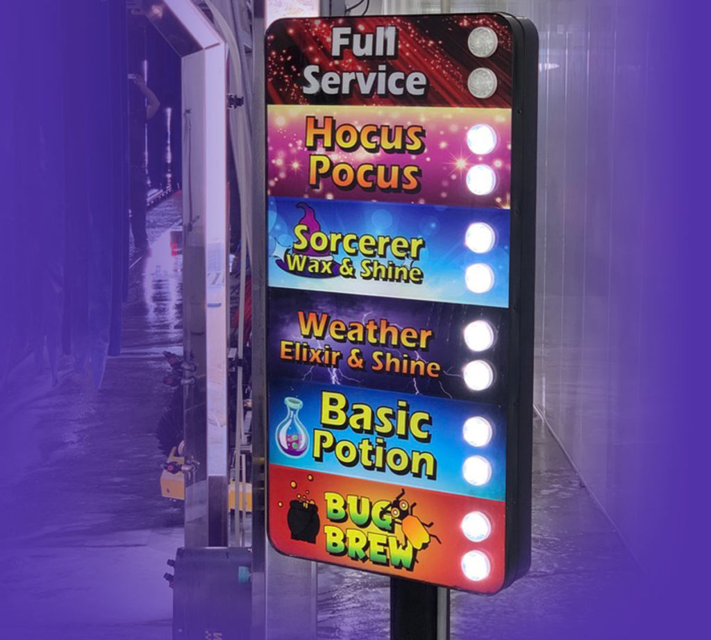 Confirmation/Instructional Floating Sign - Mr. Foamer Car Wash Equipment