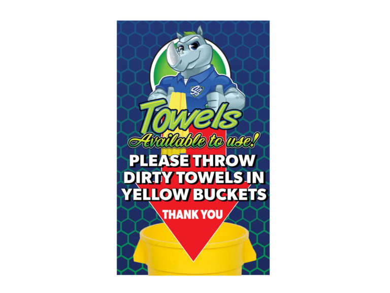 Towel Sign Die Cut - Mr. Foamer Car Wash Equipment
